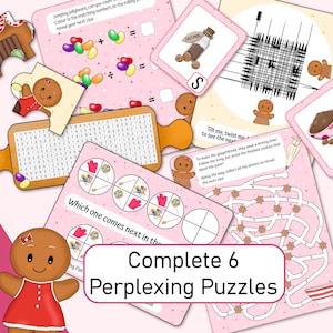 Gingerbread Man Treasure Hunt, a Cute Printable Kids Festive Baking ...