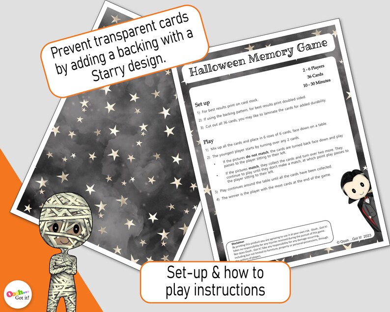 Halloween Memory Cards, a Printable Picture-matching Game for Toddlers ...