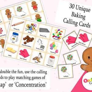 Gingerbread Bakery Bingo a Printable Christmas Baking Party - Etsy