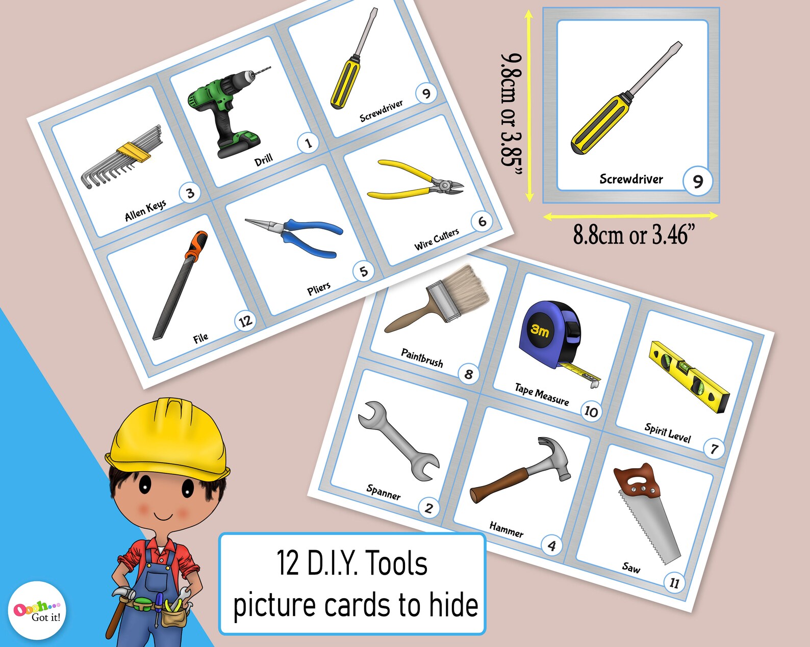 Toolbox Scavenger Hunt, a Printable DIY Picture Game, for a ...
