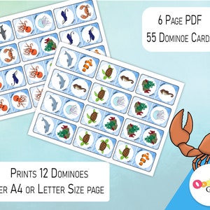 Under the Sea Dominoes a Printable Ocean Party Favor Summer - Etsy UK