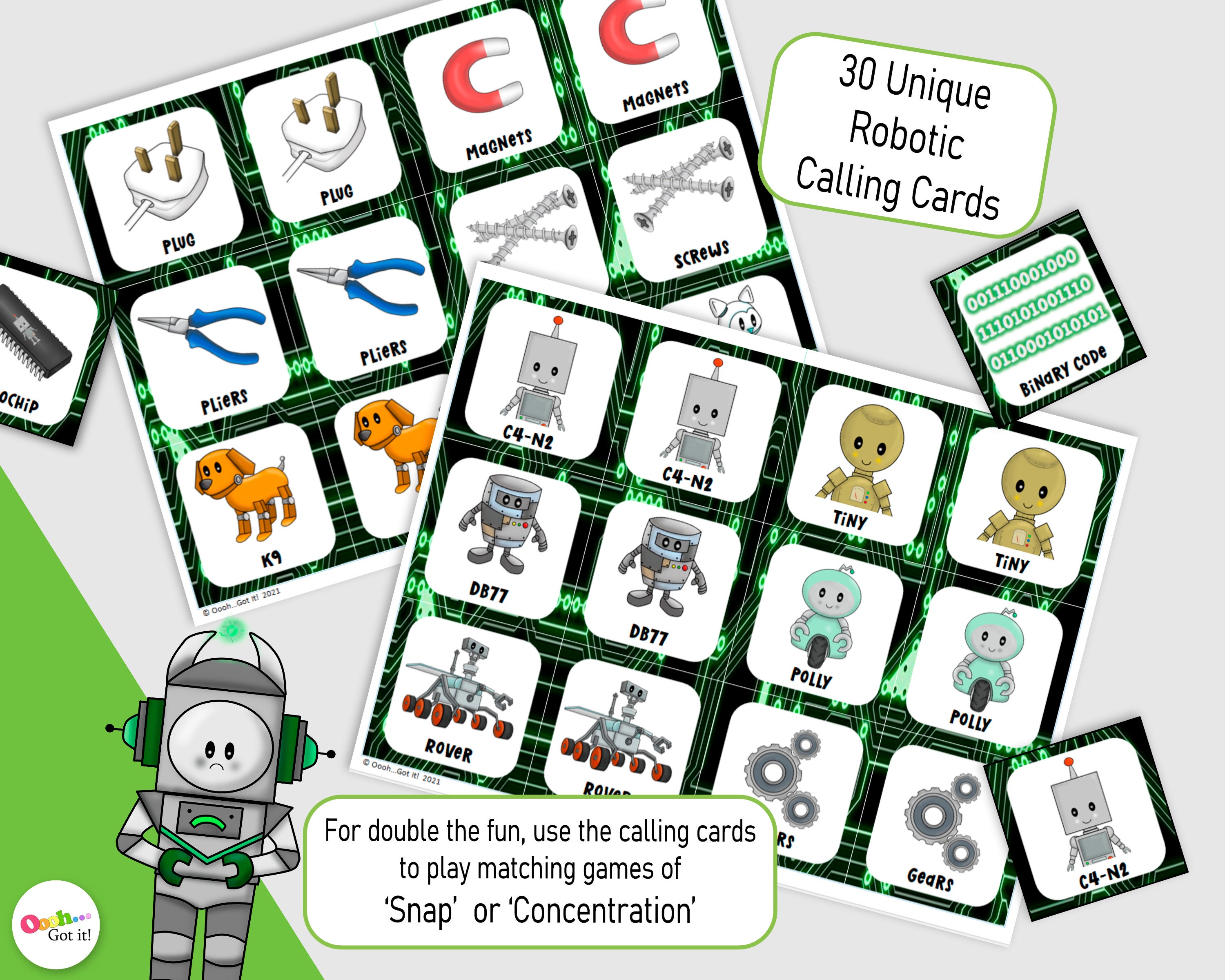 Robot Bingo Cards a Printable Boys Birthday Party Game a - Etsy Australia