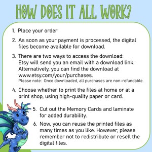 Dragon Memory Card Game, a Printable Fantasy Dragons & Knights Picture ...