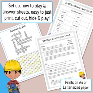 Toolbox Scavenger Hunt, a Printable DIY Picture Game, for a ...
