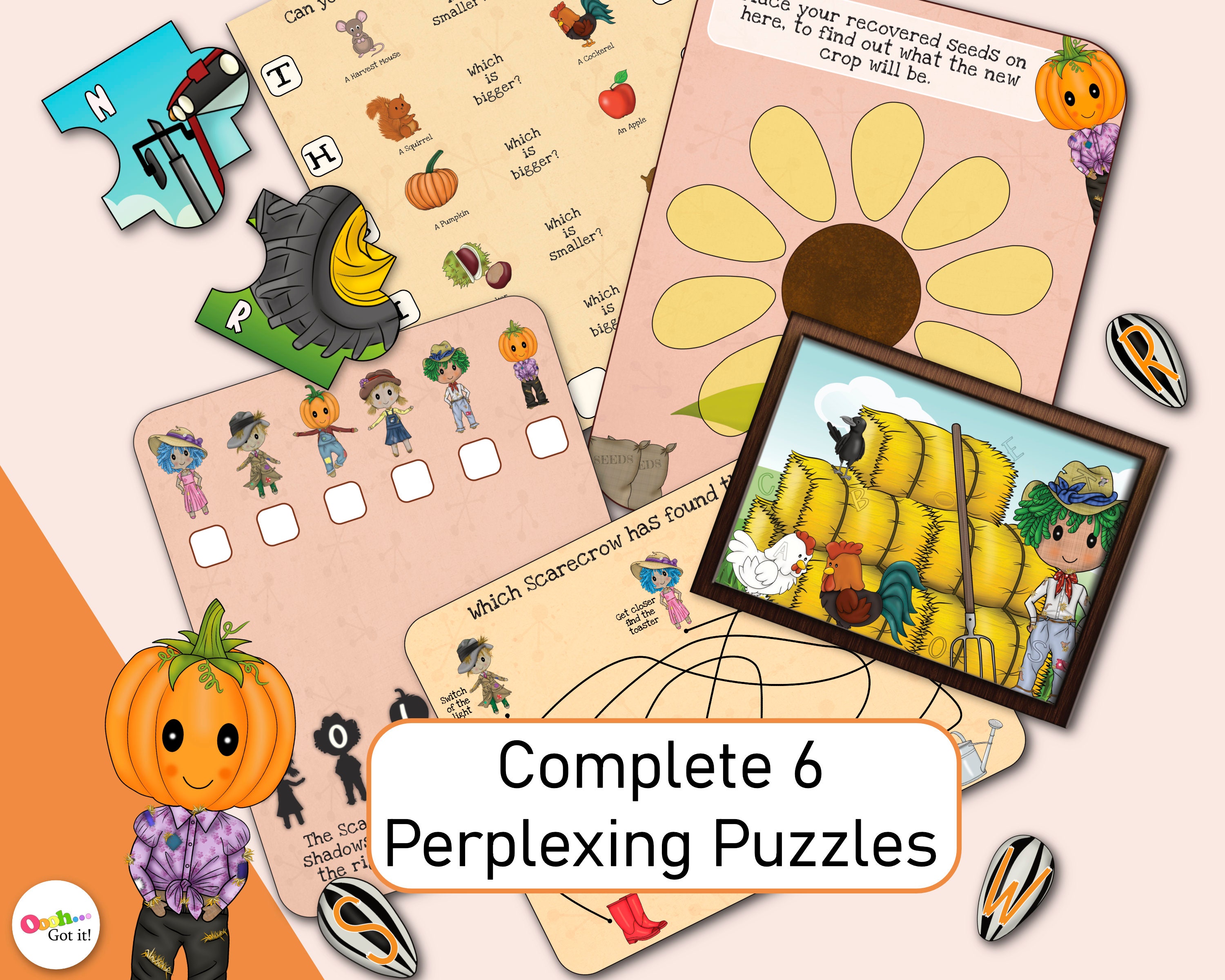 Fall Scarecrow Treasure Hunt, an Indoor, Autumn, Escape Room, Family ...