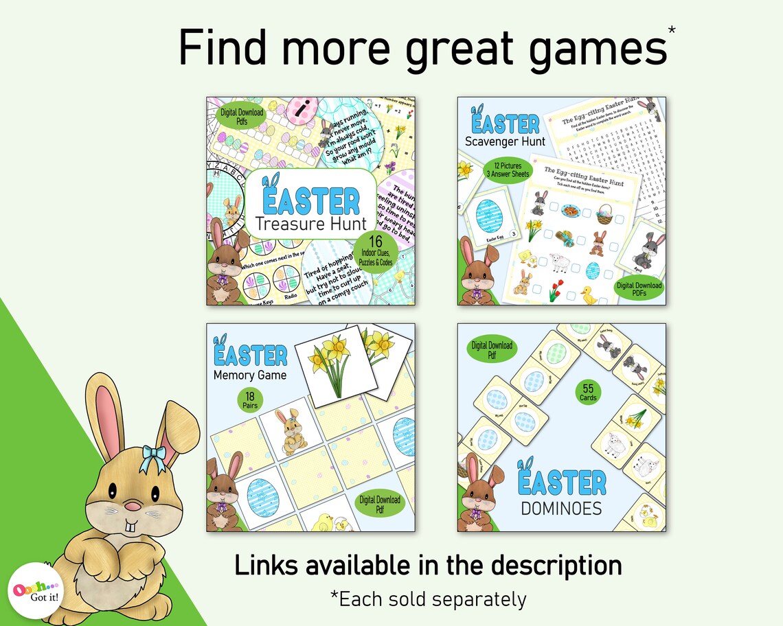 Easter Bingo, a Printable Kids Game for a Easter Party, 30 Easter Egg ...