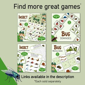 Bug Memory Cards, a Printable Creepy Crawler Picture Matching Game for ...