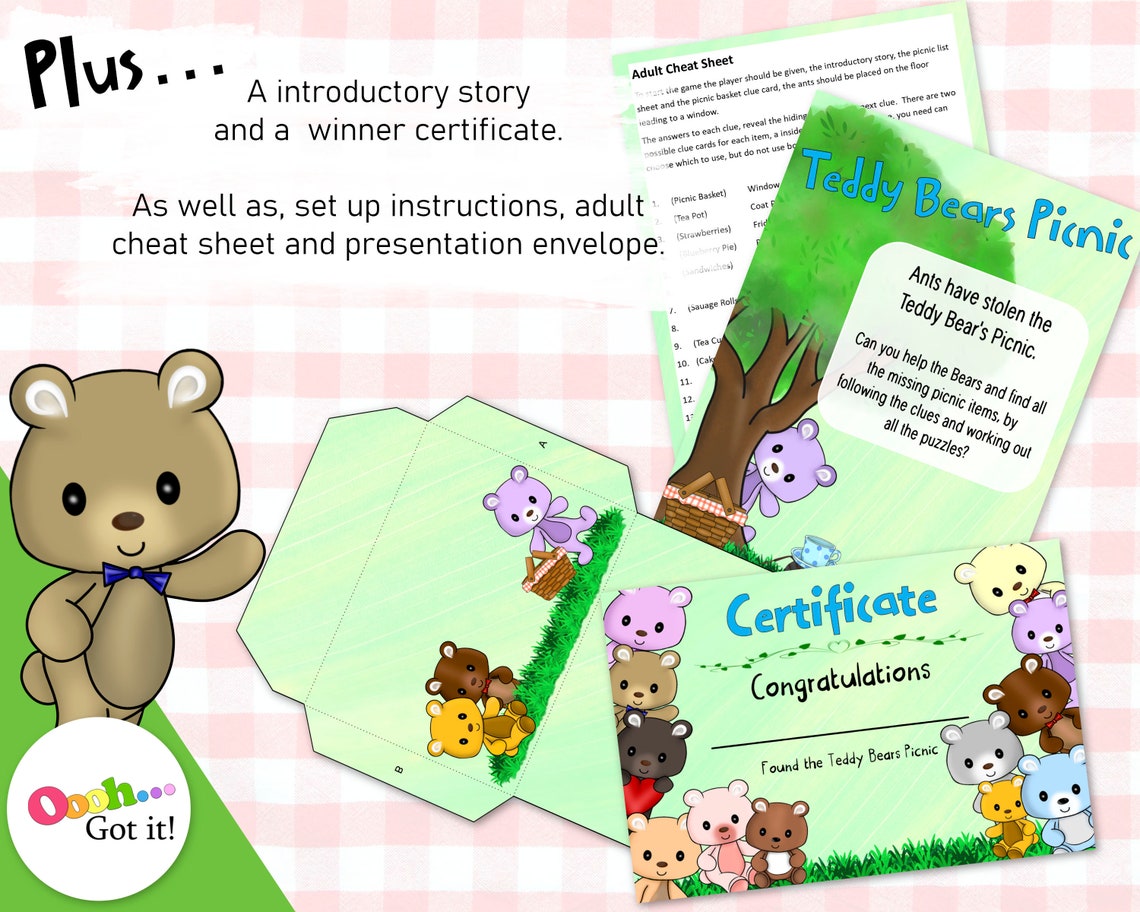 Teddy Bear Treasure Hunt a Easy Indoor/outdoor Adventure for - Etsy UK