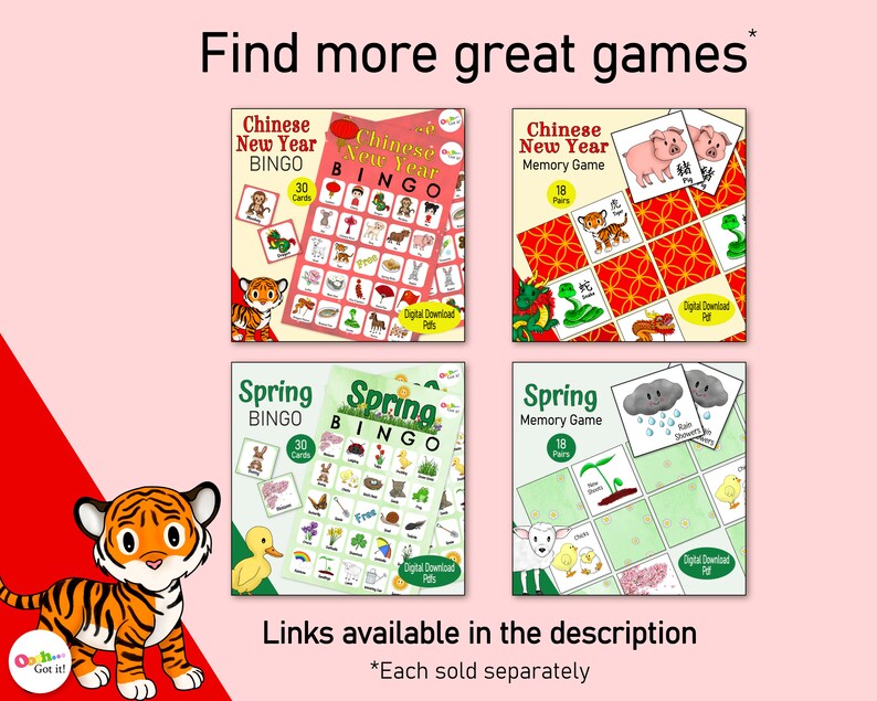 Chinese Zodiac Scavenger Hunt, a Printable Animal Picture Matching Game ...