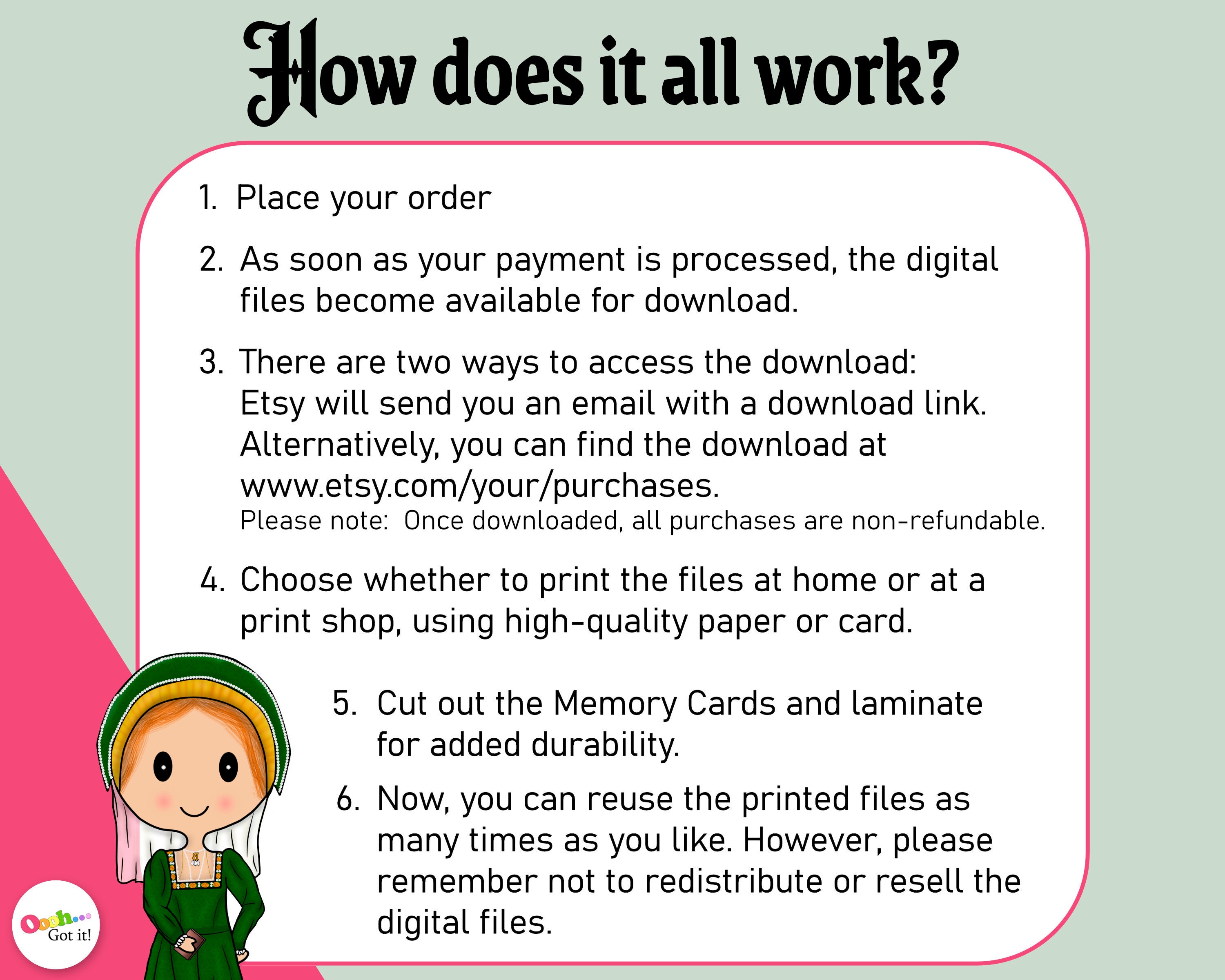 The Tudors Memory Card Game, a Printable British History, Picture ...