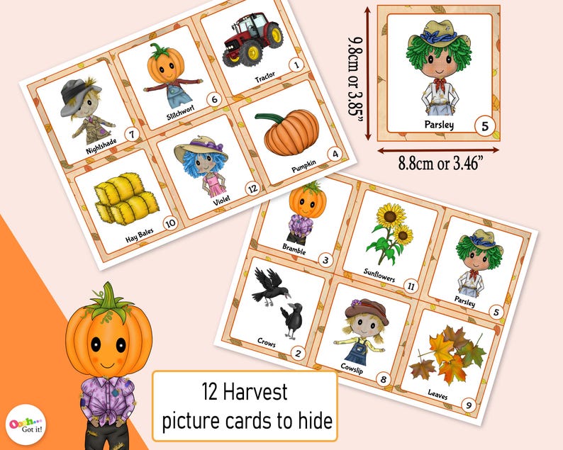 Scarecrow Scavenger Hunt, a Printable Fall Picture Game, for ...