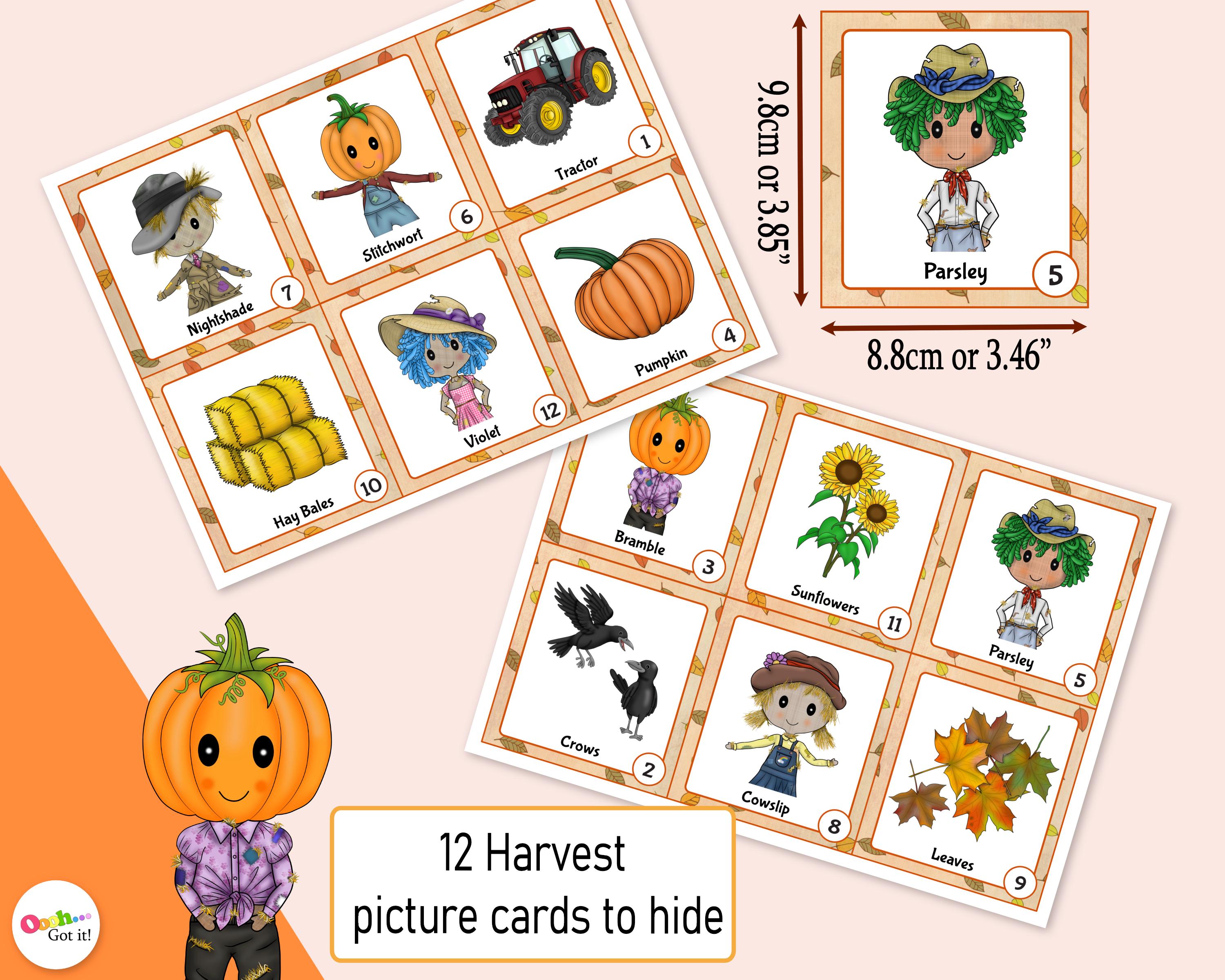 Scarecrow Scavenger Hunt, a Printable Fall Picture Game, for ...