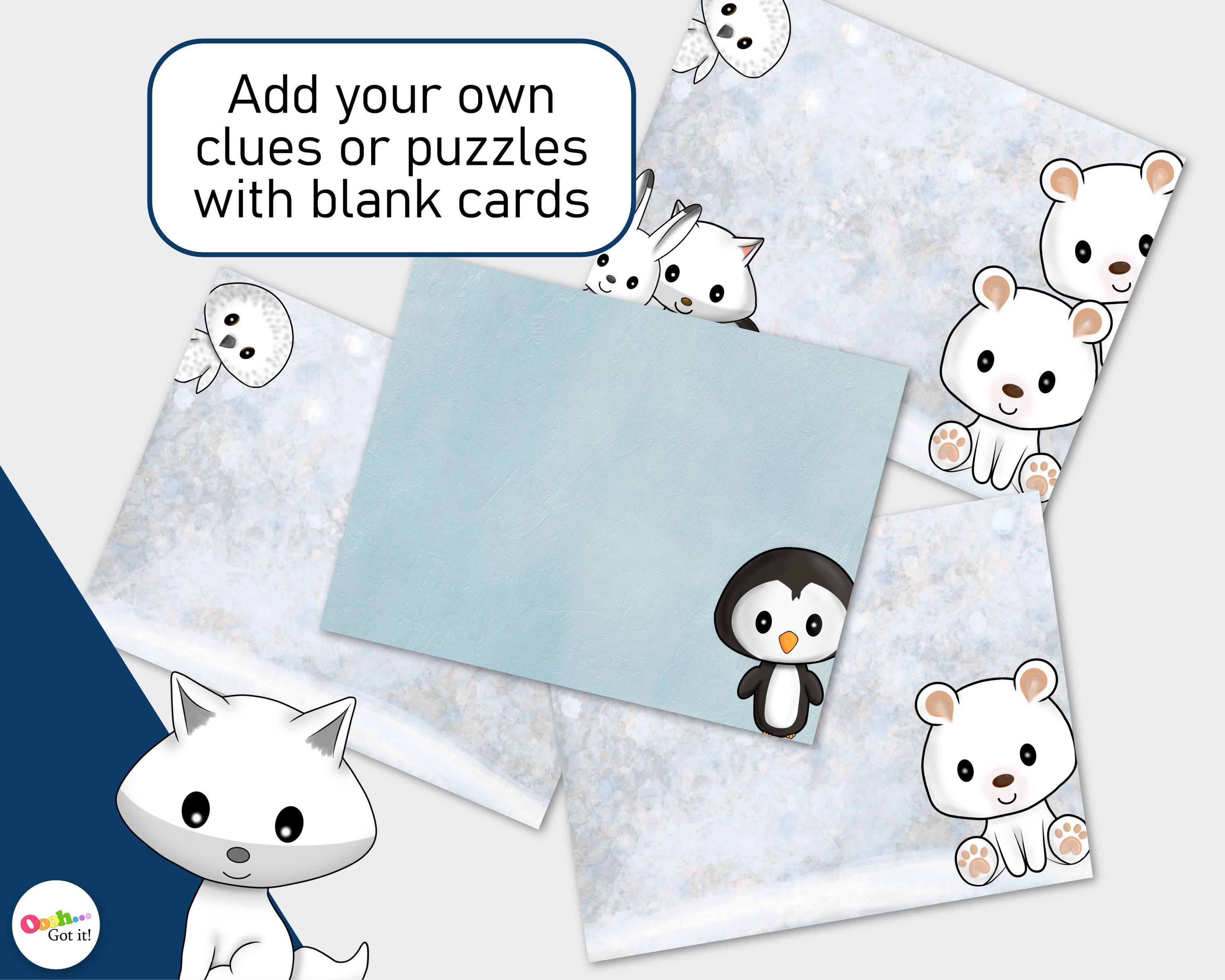 Winter Animals Treasure Hunt, Printable Indoor Arctic Scavenger Hunt ...