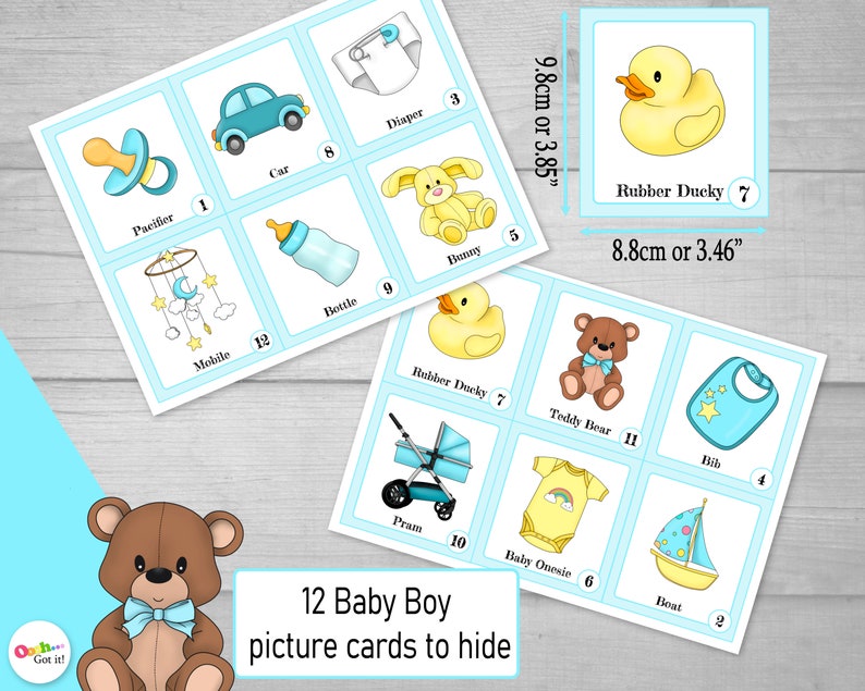 Baby Scavenger Hunt, a Printable Picture Teddy Bear Treasure Hunt, a ...