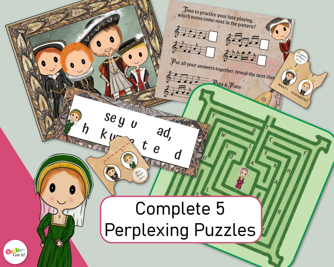 Tudor Treasure Hunt, a British History Educational Party Game, a ...