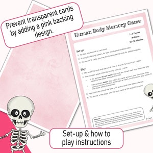 Human Body Memory Cards, a Printable Anatomy Game for Kids, a Preschool ...