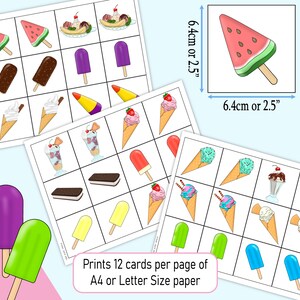 Ice Cream Memory Card Game, a Sweet Printable Picture-matching Party ...