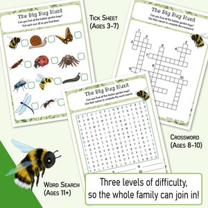 Bug Scavenger Hunt, a Printable Creepy Crawler Picture Matching Game ...