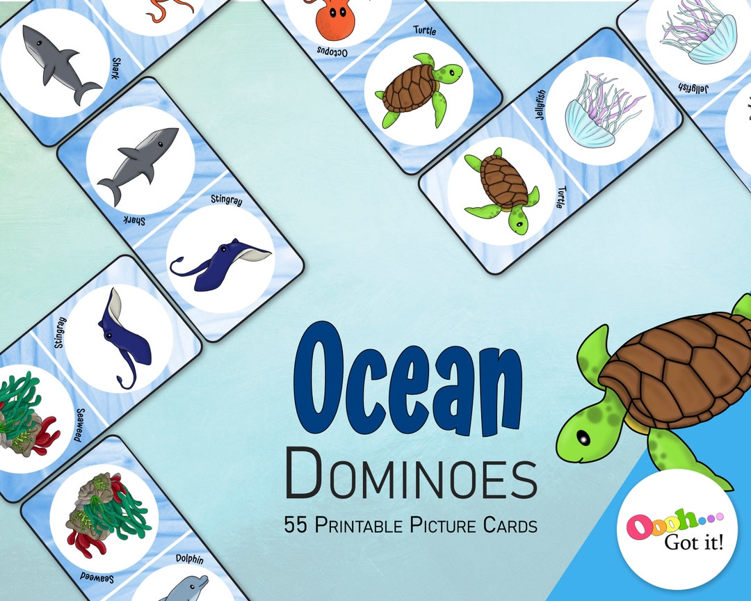 Under the Sea Dominoes a Printable Ocean Party Favor Summer - Etsy