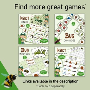 Bug Scavenger Hunt, a Printable Creepy Crawler Picture Matching Game ...