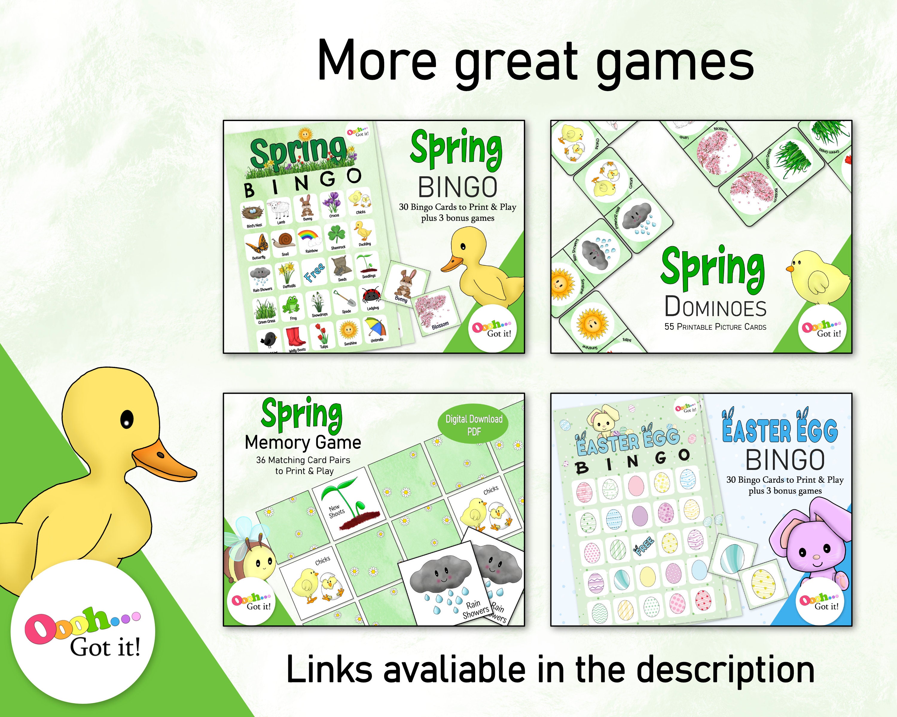 Spring Scavenger Hunt, a Printable Picture Matching Springtime Family ...