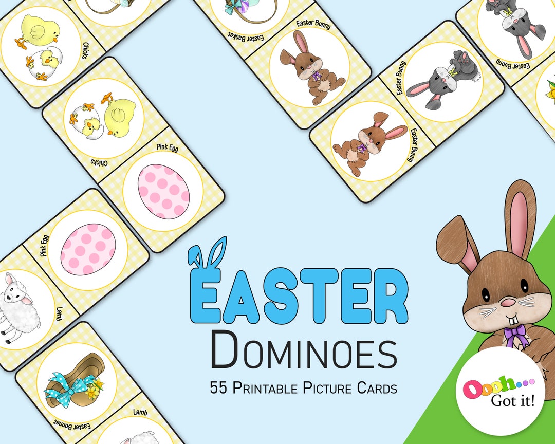 Easter Picture Dominoes a Printable Party Game Pre-school - Etsy