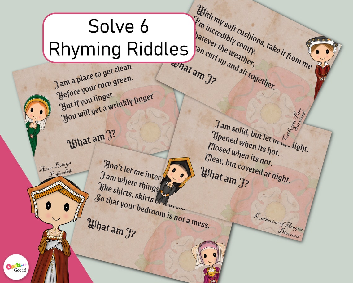 Tudor Treasure Hunt, a British History Educational Party Game, a ...