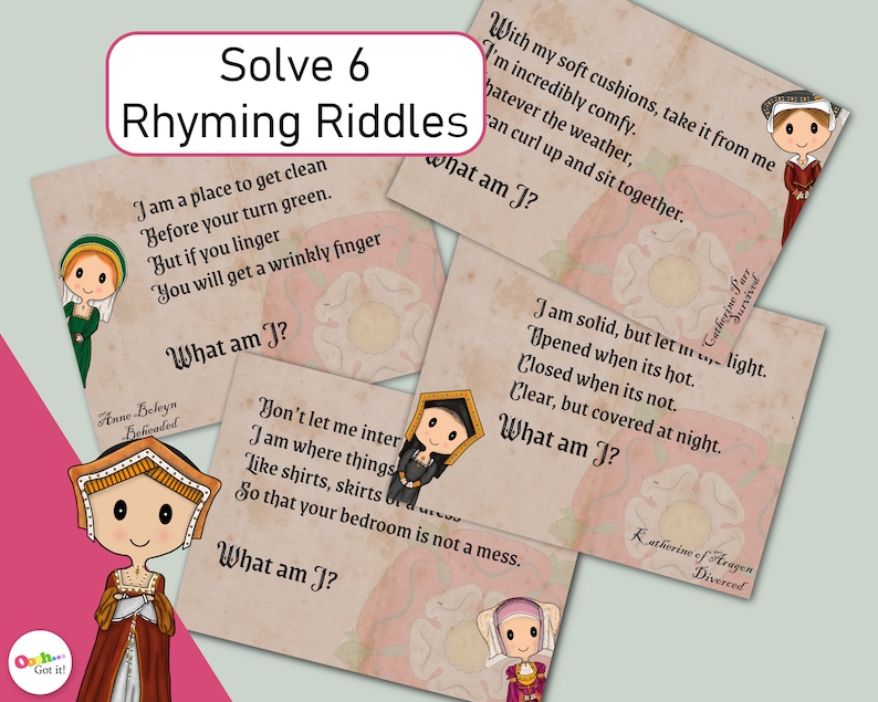 Tudor Treasure Hunt, a British History Educational Party Game, a ...