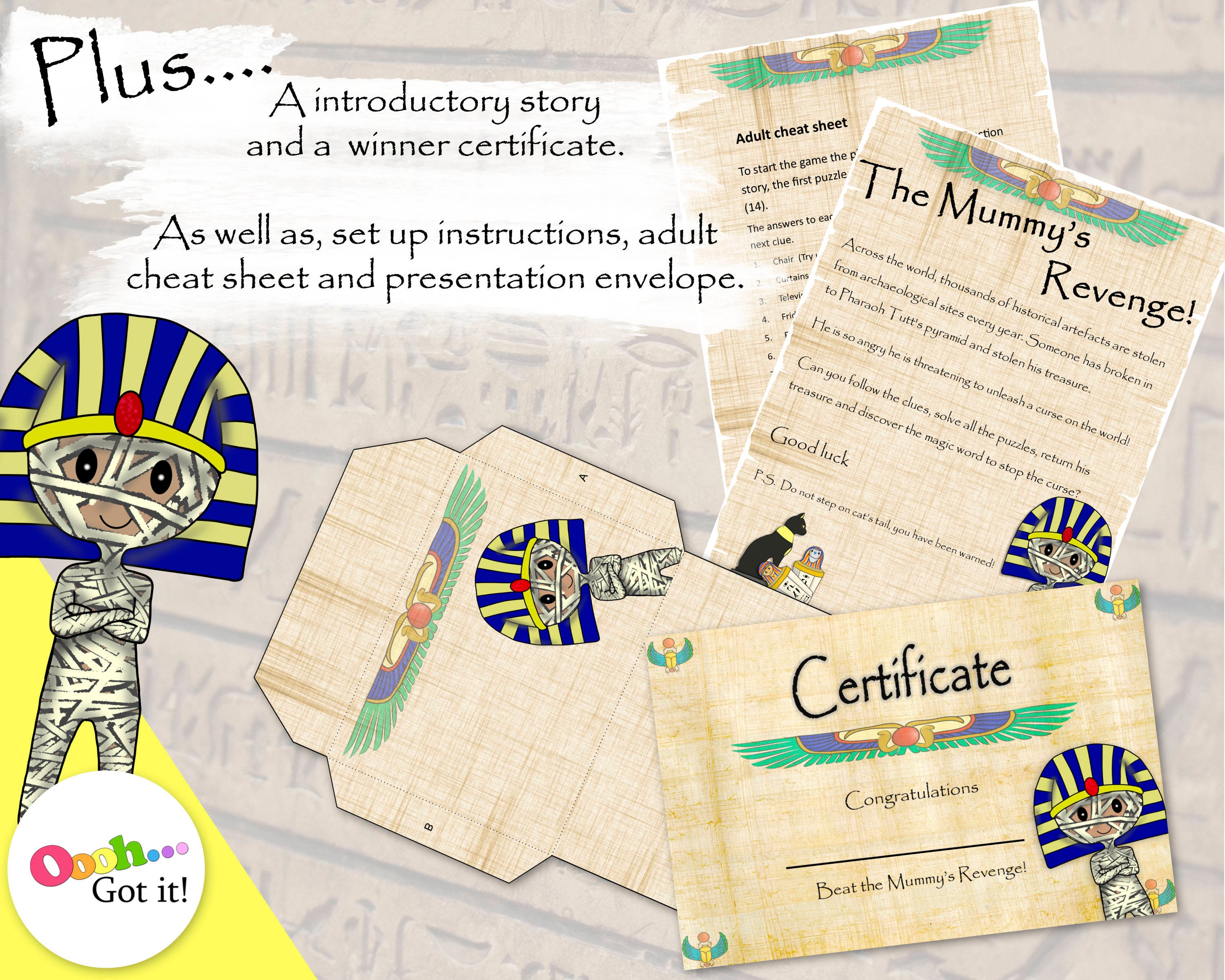 Ancient Egyptian Mummy Treasure Hunt a Indoor Printable - Etsy UK