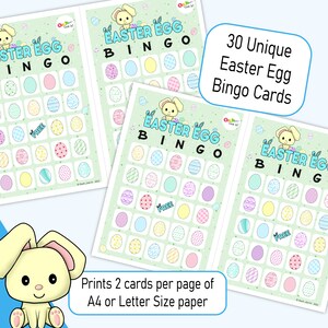 Easter Egg Bingo, a Printable Kids Activity, Spring Family Game, for a ...