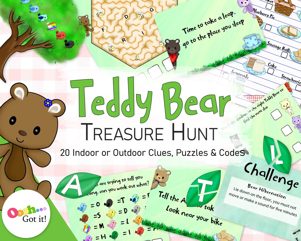 Teddy Bear Treasure Hunt a Easy Indoor/outdoor Adventure for - Etsy UK