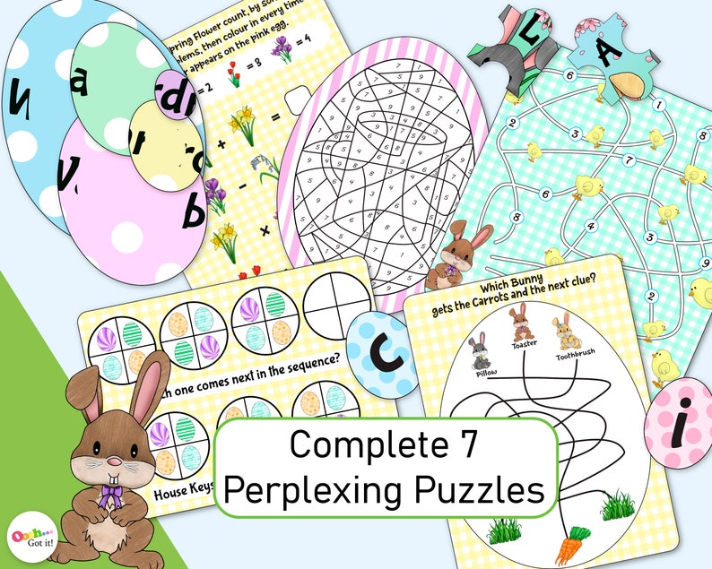 Easter Egg Treasure Hunt, Printable Indoor Kids Scavenger Hunt Clues ...