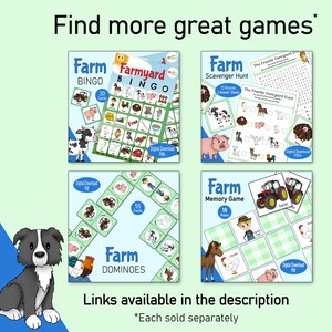 Farm Animal Memory Game, a Printable Picture Matching Card Game for ...
