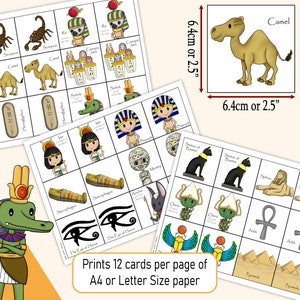 Ancient Egypt Memory Card Game, a Printable Egyptian Picture Matching ...
