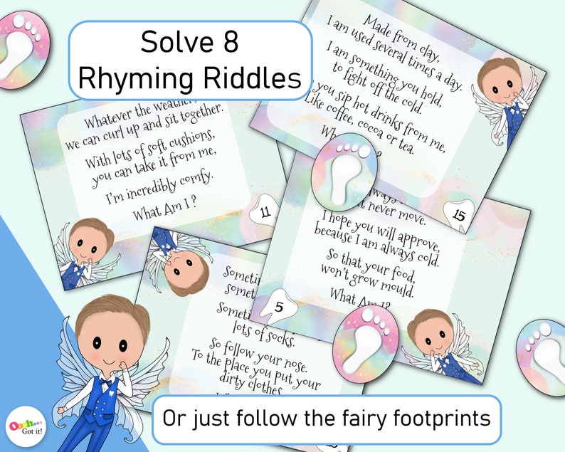 Tooth Fairy Treasure Hunt, a Printable Indoor, Lost Baby Teeth ...