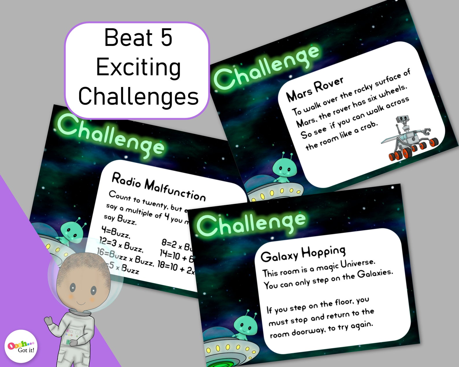 Space Treasure Hunt, a Indoor Printable Family Adventure, Alien Escape ...