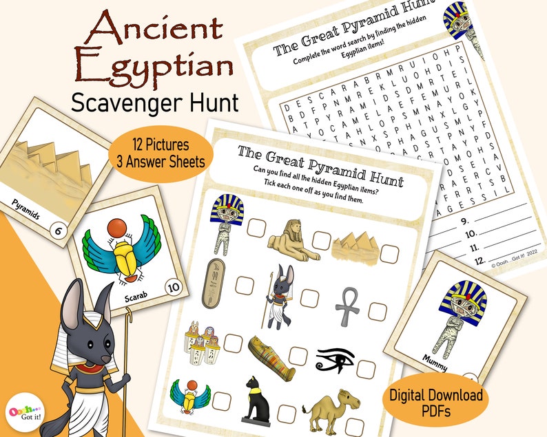 Ancient Egypt Picture Scavenger Hunt a Printable Egyptian - Etsy