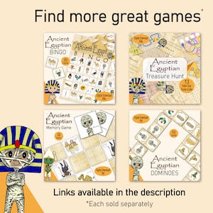 Ancient Egypt Picture Scavenger Hunt, a Printable Egyptian Family Game ...