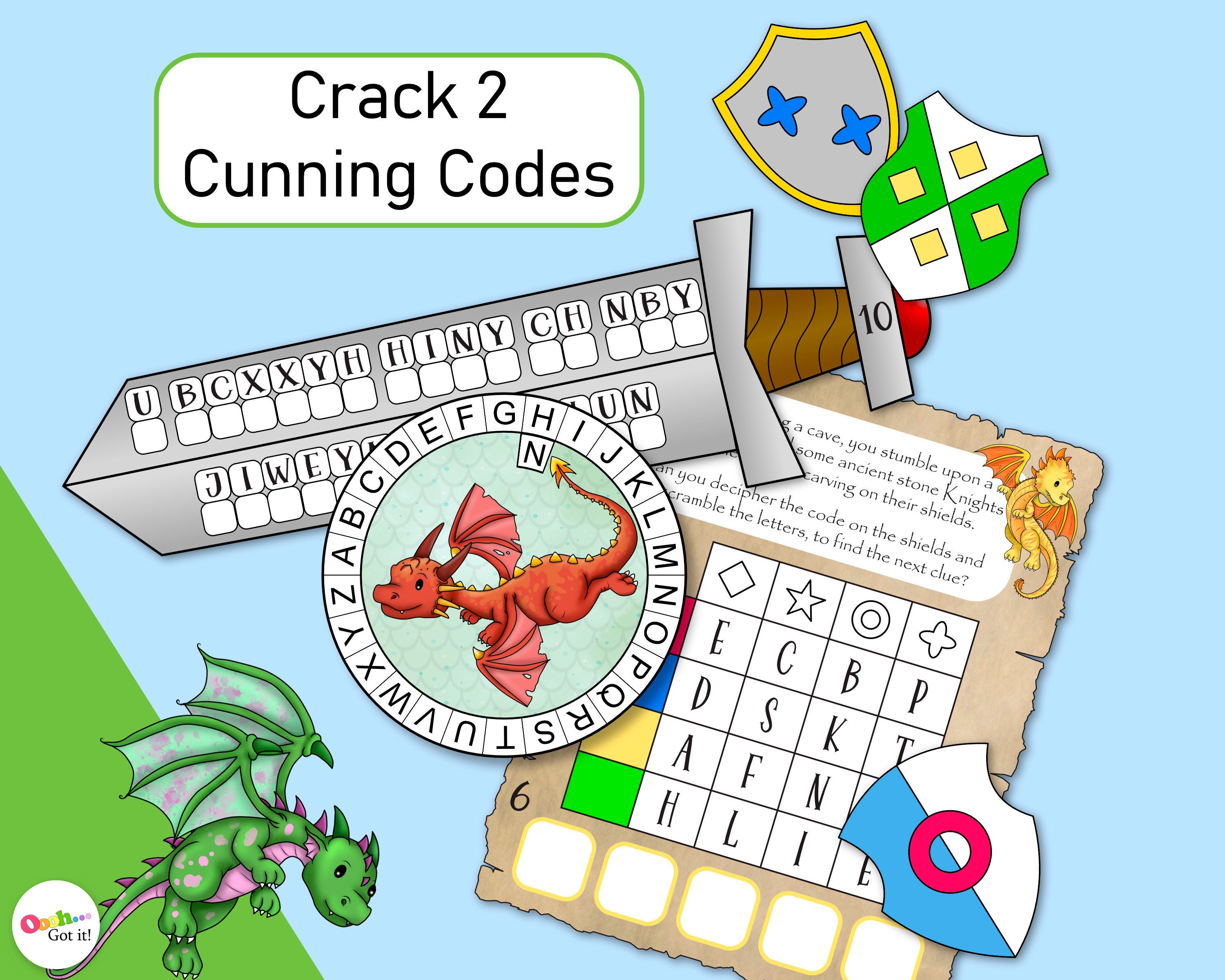 Dragon Treasure Hunt, an Indoor Printable Fantasy Medieval Knight ...