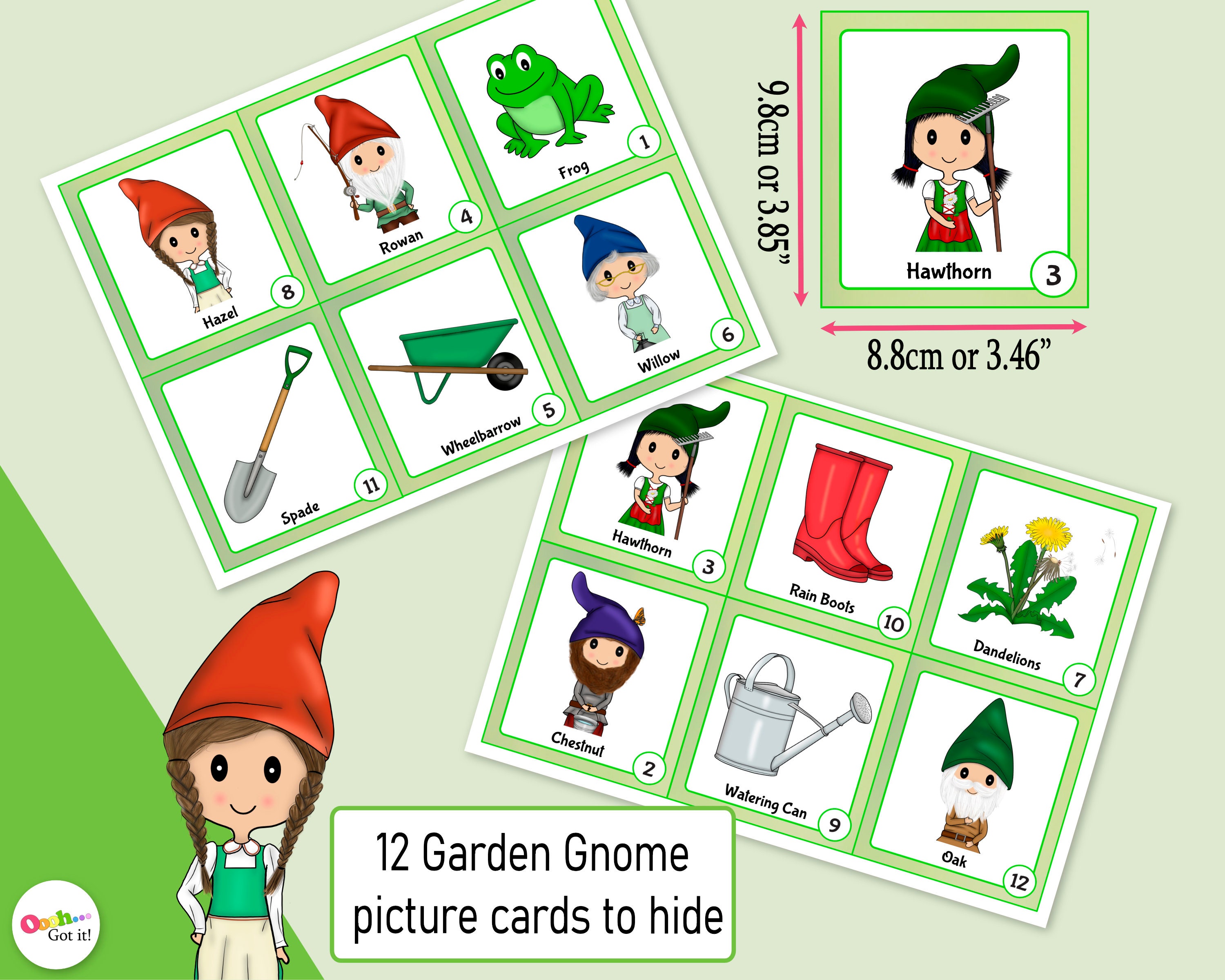 Gnome Scavenger Hunt a Printable Garden Picture Matching Game - Etsy