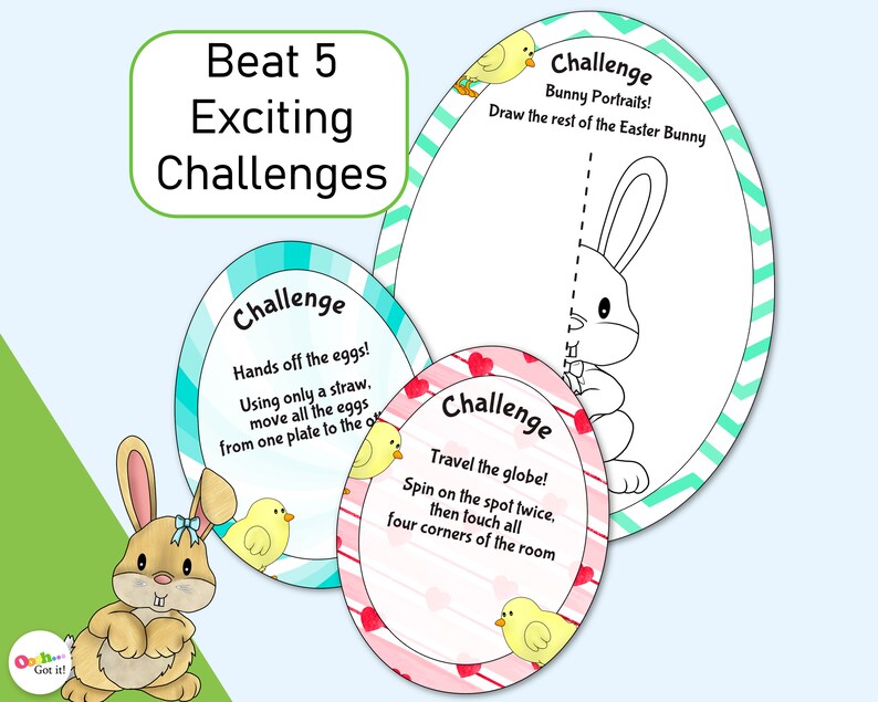 Easter Egg Treasure Hunt, Printable Indoor Kids Scavenger Hunt Clues ...