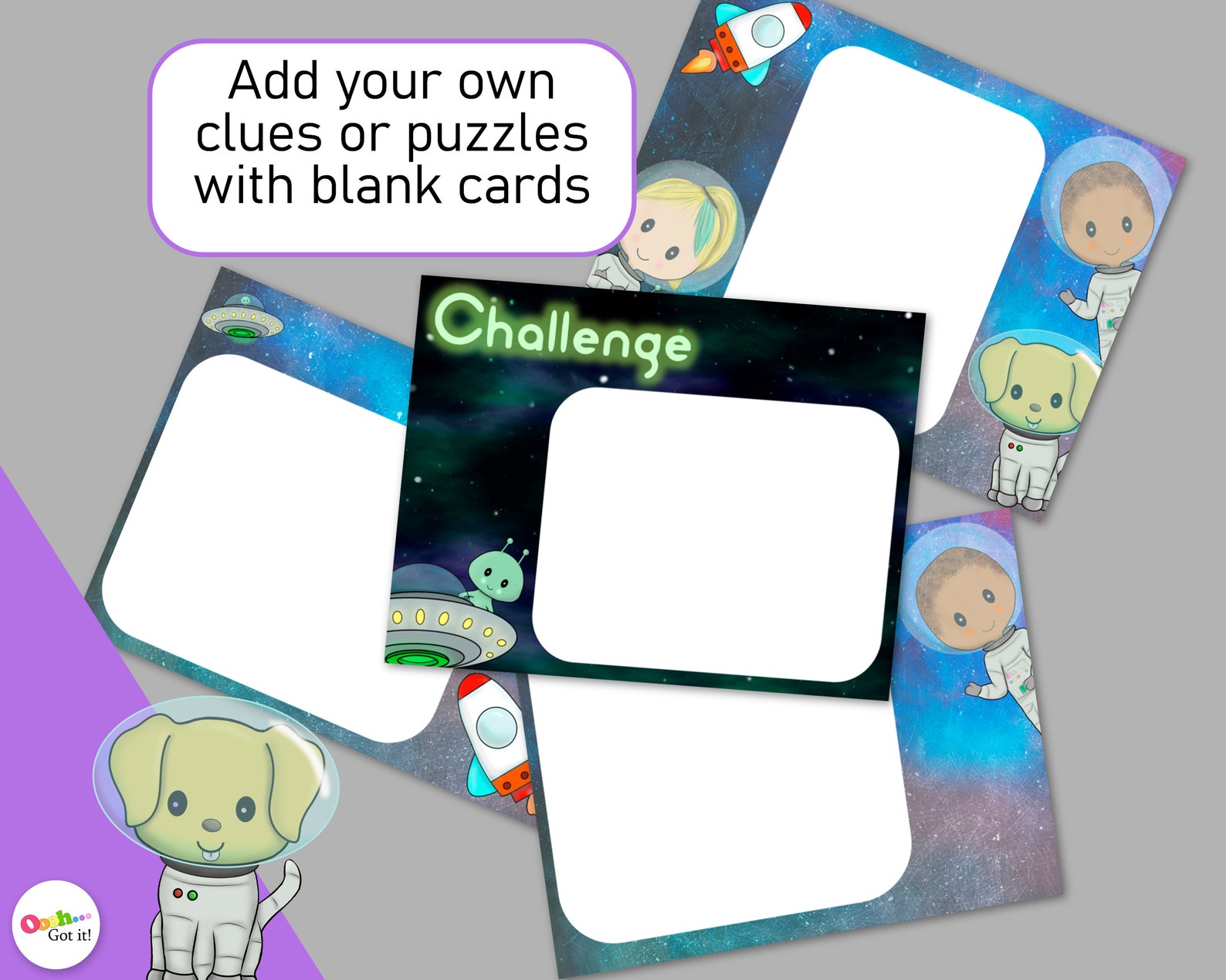 Space Treasure Hunt, a Indoor Printable Family Adventure, Alien Escape ...