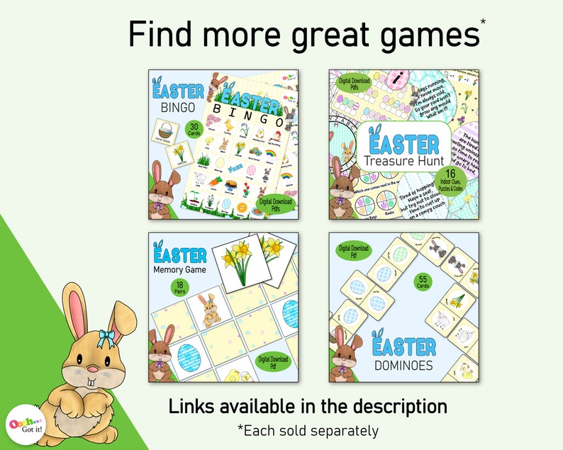 Easter Scavenger Hunt, a Printable Easter Egg Picture Matching Family ...