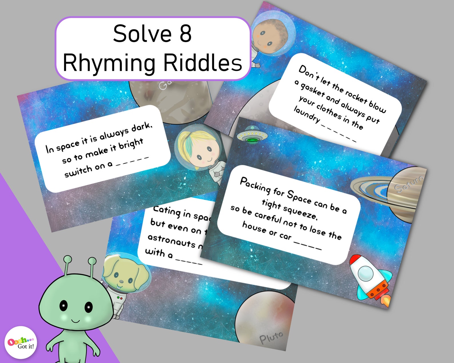 Space Treasure Hunt, a Indoor Printable Family Adventure, Alien Escape ...