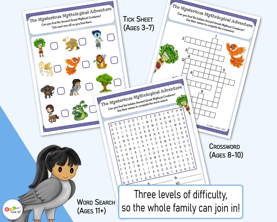 Greek Mythology Scavenger Hunt, a Printable Ancient Greece Picture Game ...