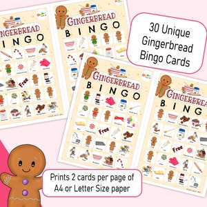 Gingerbread Bakery Bingo a Printable Christmas Baking Party - Etsy UK