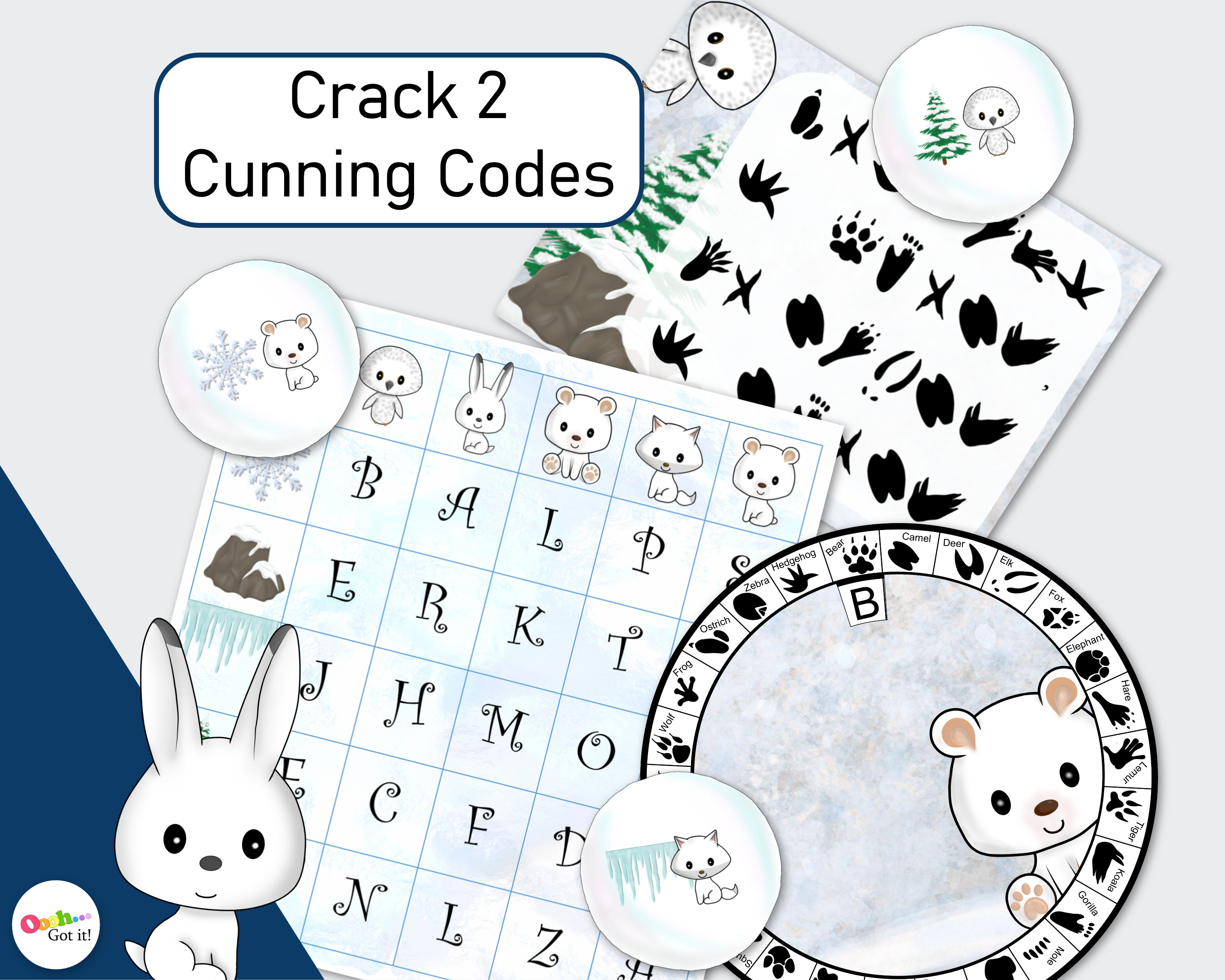 Winter Animals Treasure Hunt, Printable Indoor Arctic Scavenger Hunt ...