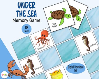 Seaside Spot It Style Game Seaside Matching (Instant Download) - Etsy