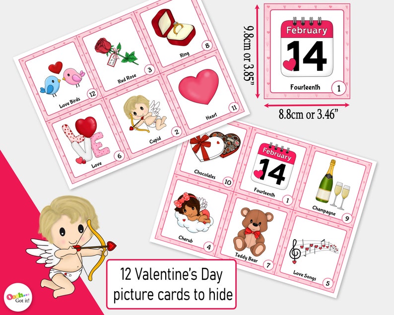Valentines Scavenger Hunt, a Printable Picture Matching Family Game for ...