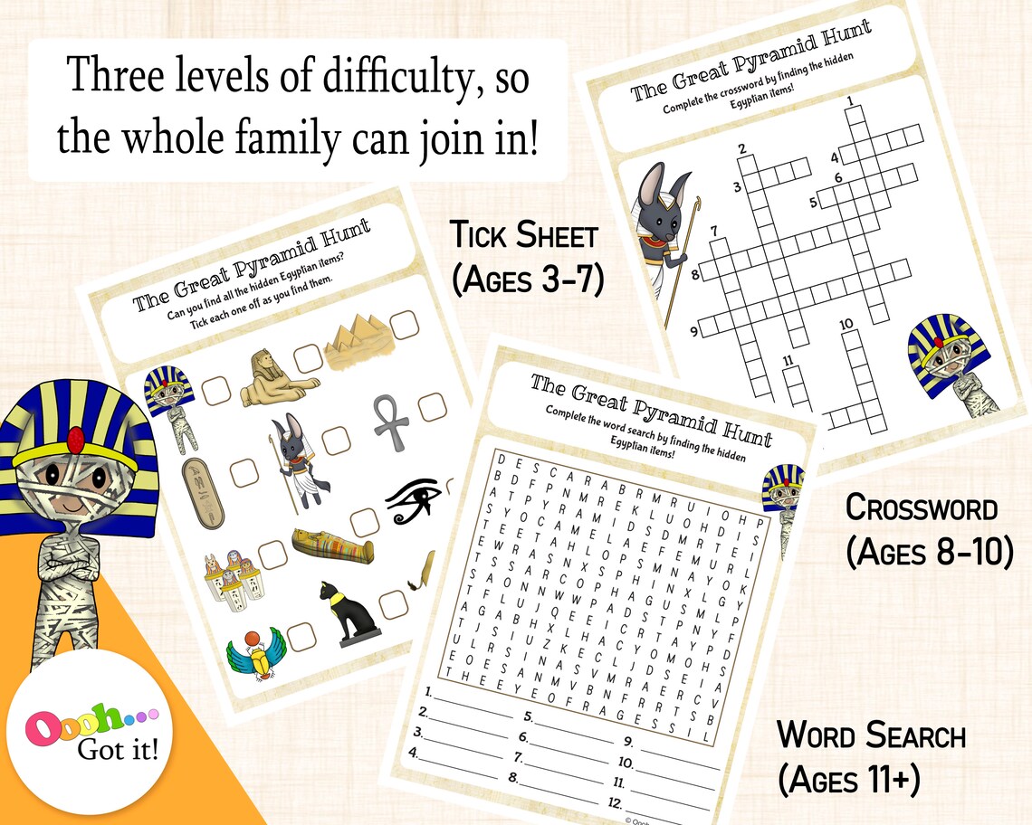 Ancient Egypt Picture Scavenger Hunt a Printable Egyptian - Etsy UK